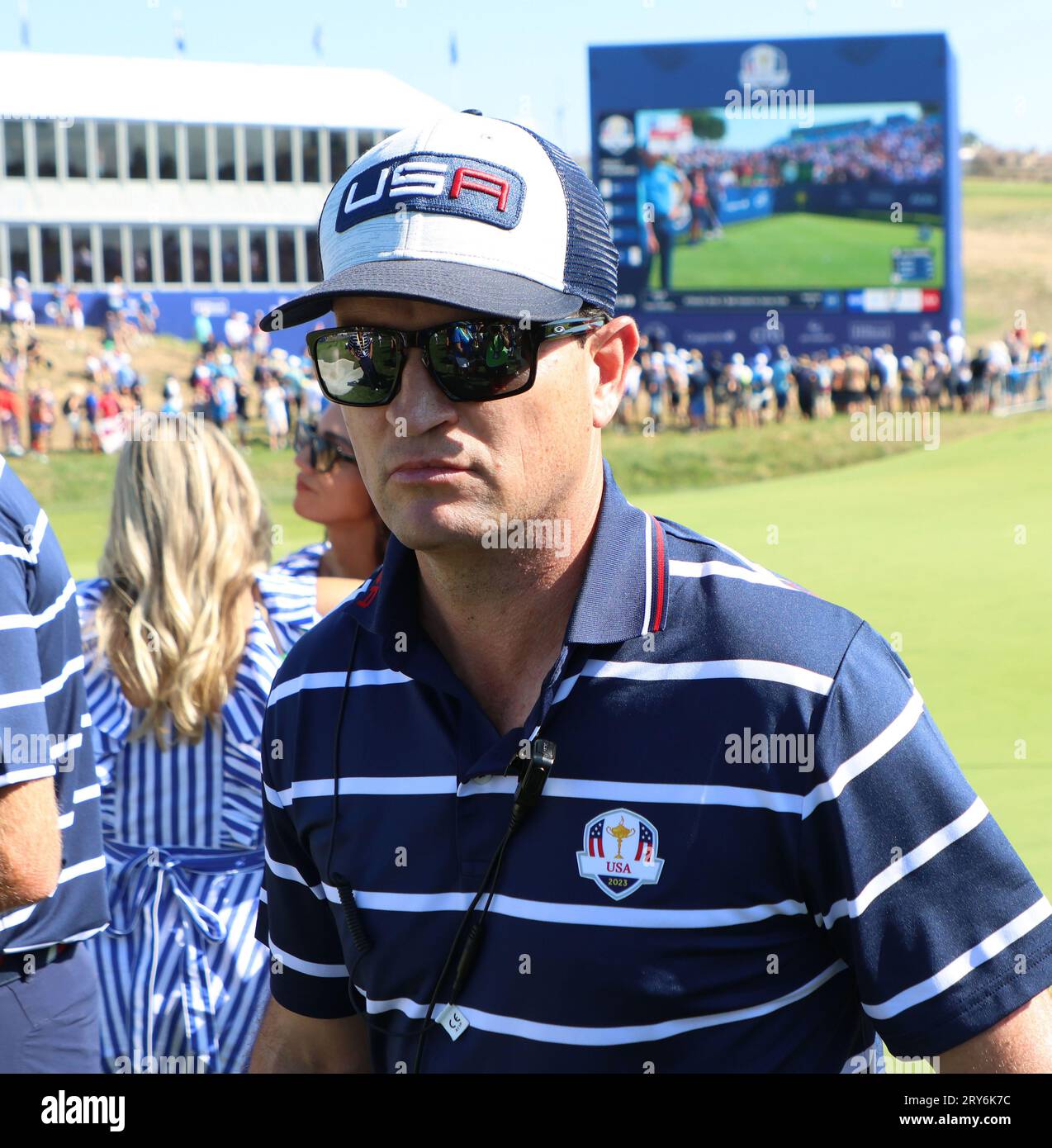 Rome, Italy. 29th Sep, 2023. Team USA's Captain Zach Johnson looks ...