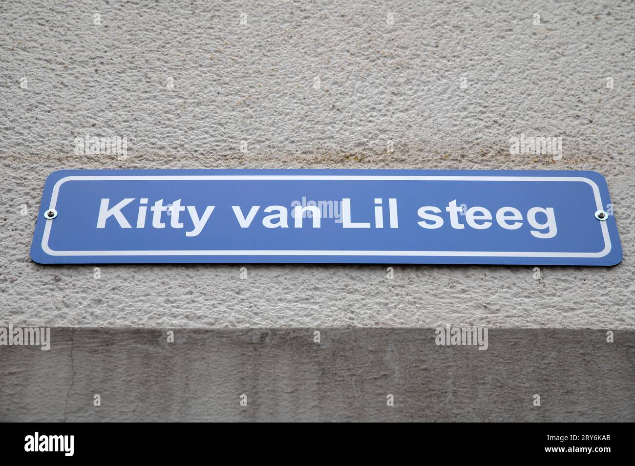 Kitty Van Lil Steeg Street Sign At Amsterdam The Netherlands 29-7-2023 ...