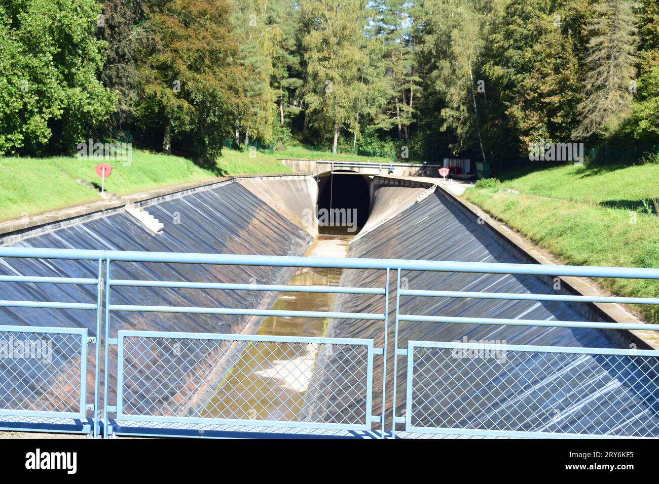water channel at the hydroelectric power plant Stock Photo - Alamy