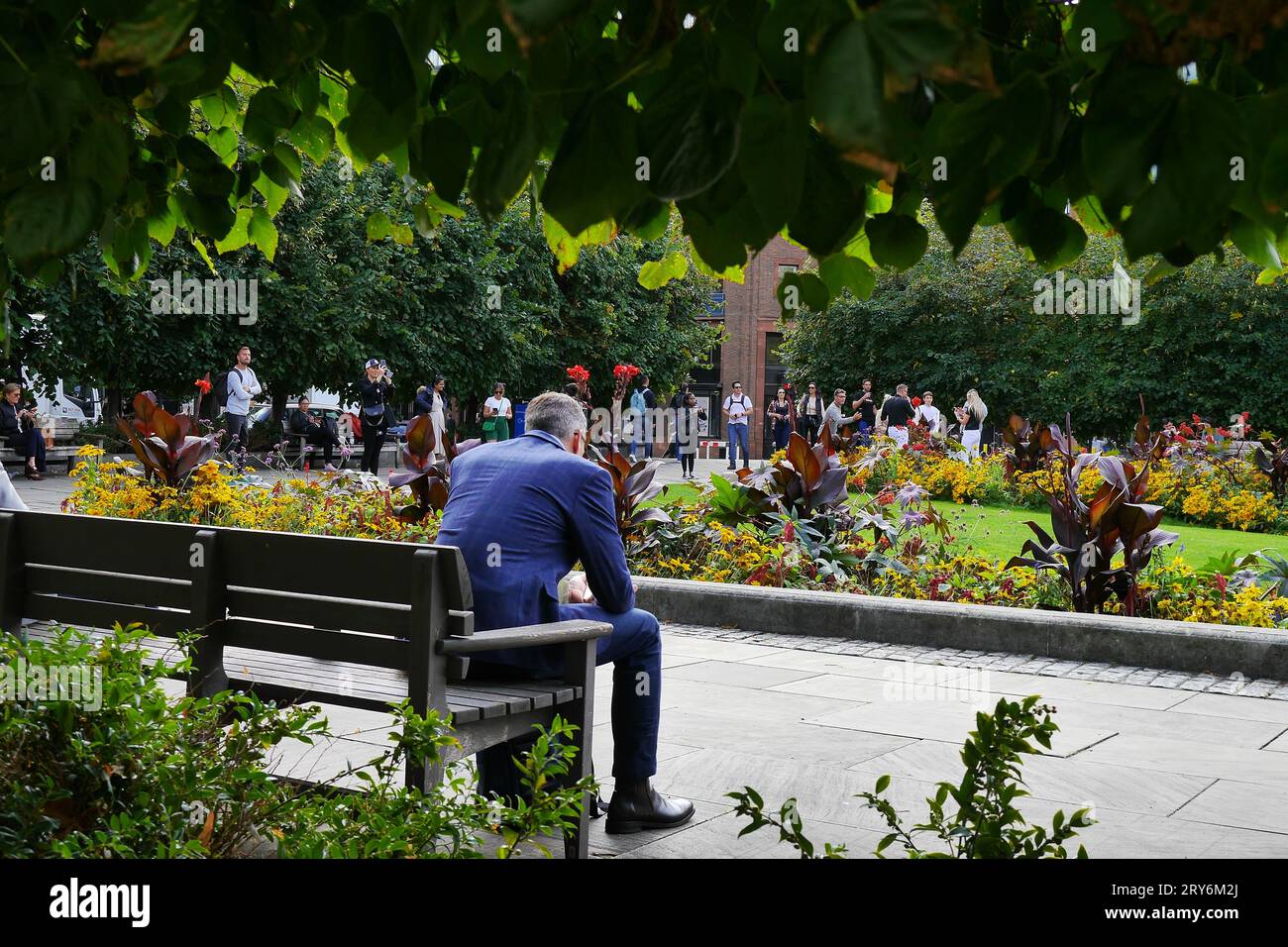 St Pauls Cathedral Festival Gardens in London UK Stock Photo - Alamy