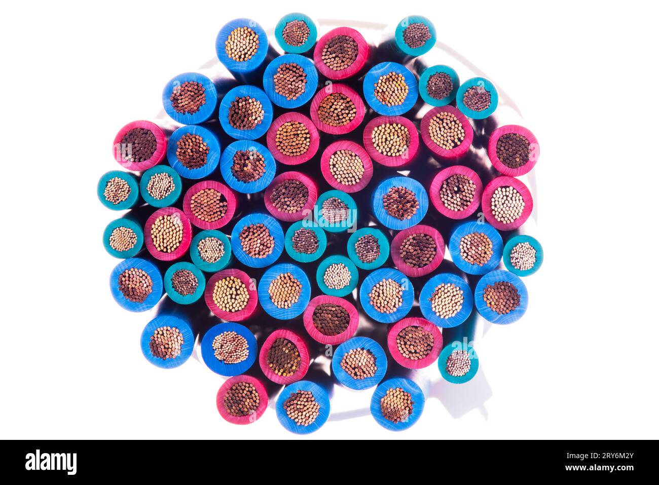 Power cable cross section Cut Out Stock Images & Pictures - Alamy