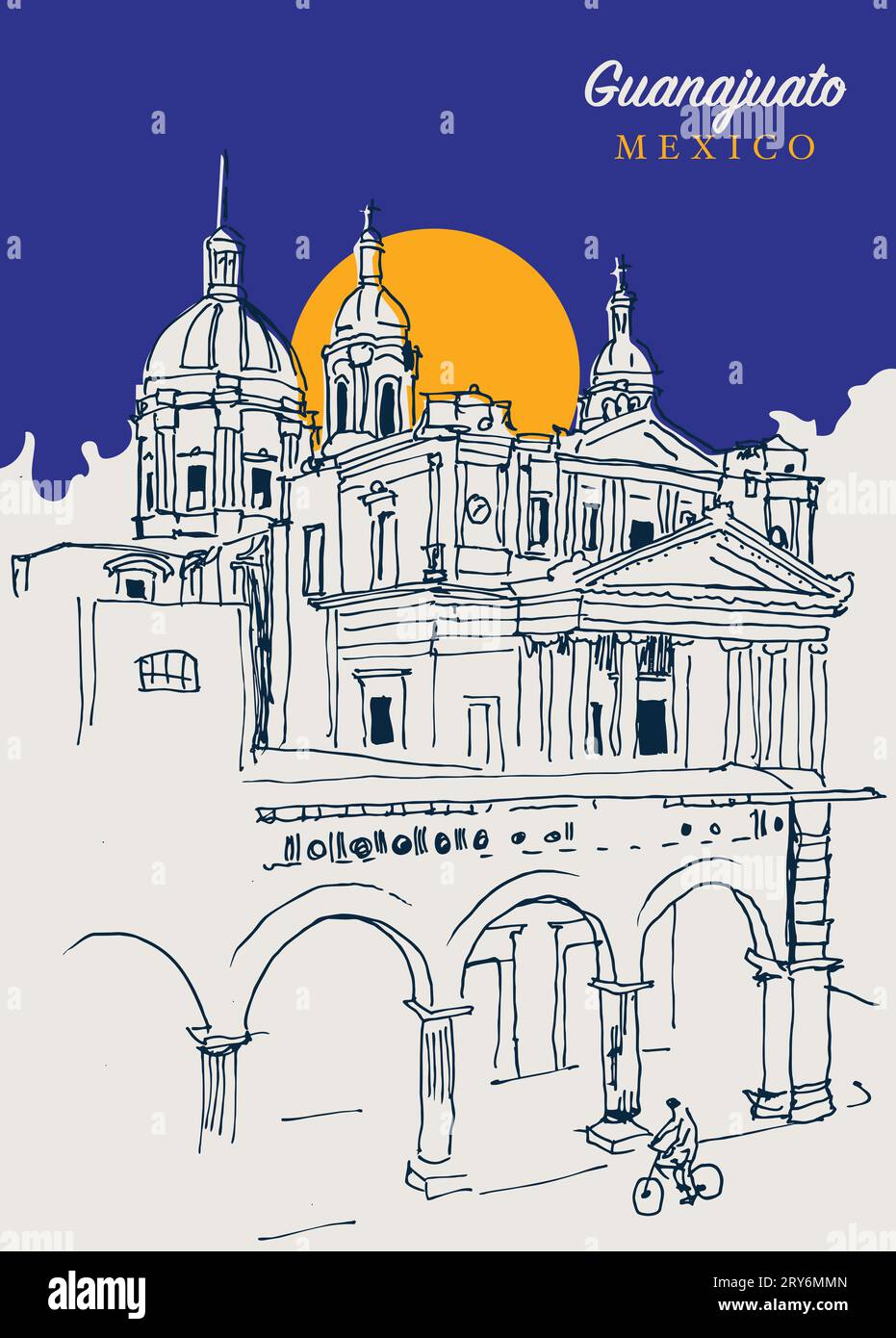 Guanajuato outline vector hi-res stock photography and images - Alamy