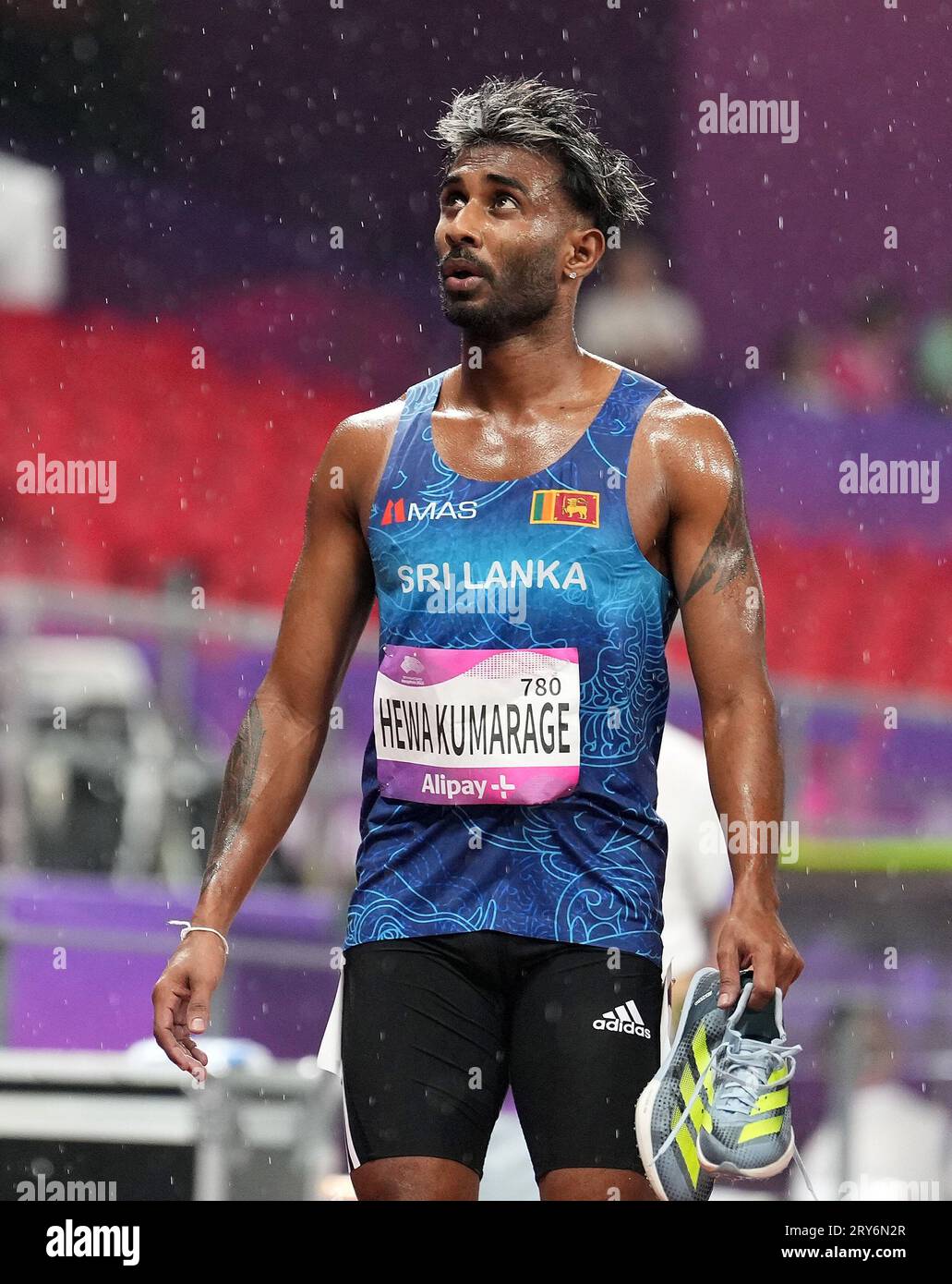 Hangzhou, China's Zhejiang Province. 29th Sep, 2023. Kalinga Kumarage Hewa Kumarage of Sri Lanka ...