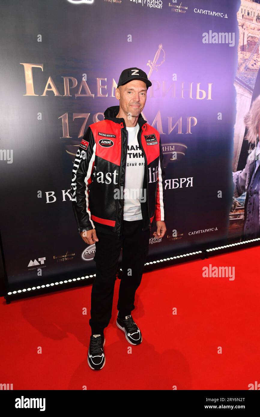 Moscow. Actor Mikhail Mamaev at the premiere of the film "Midshipmen ...