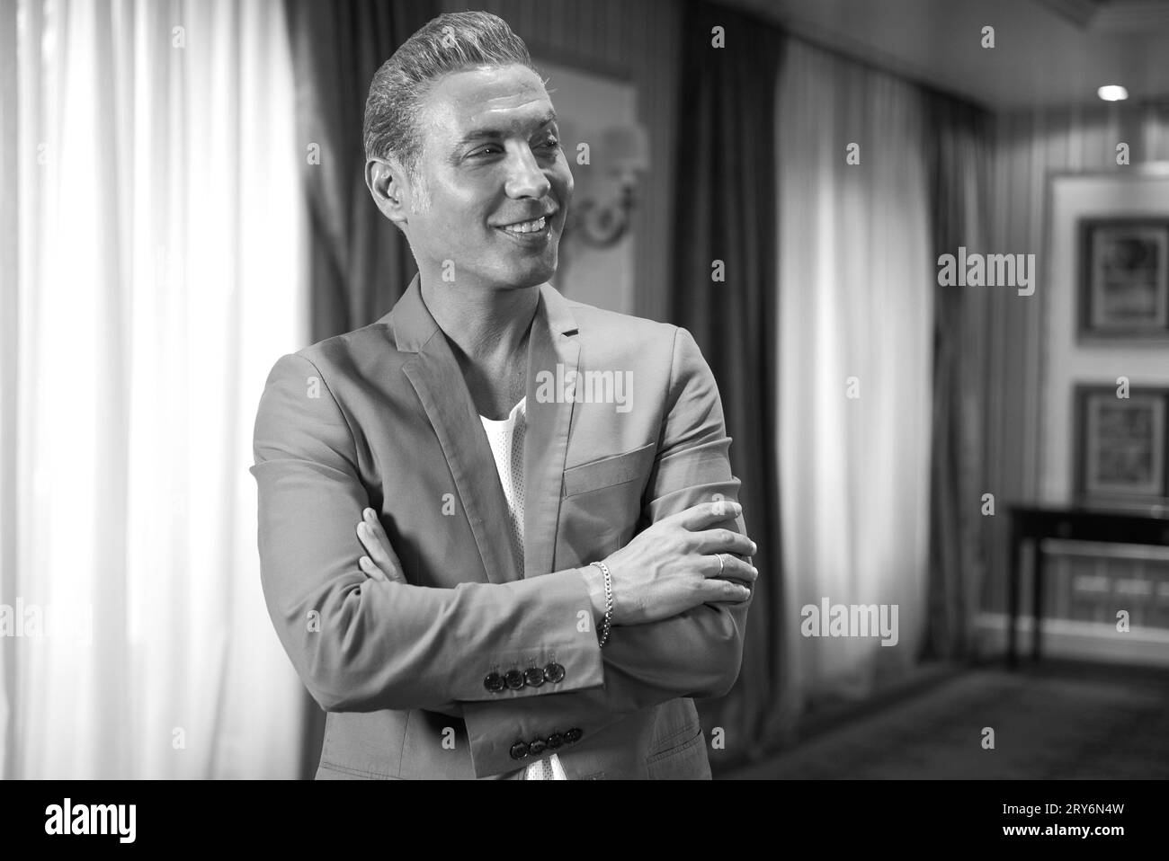 The singer Antonio Manuel Alvarez Velez, known artistically as Pitingo ...