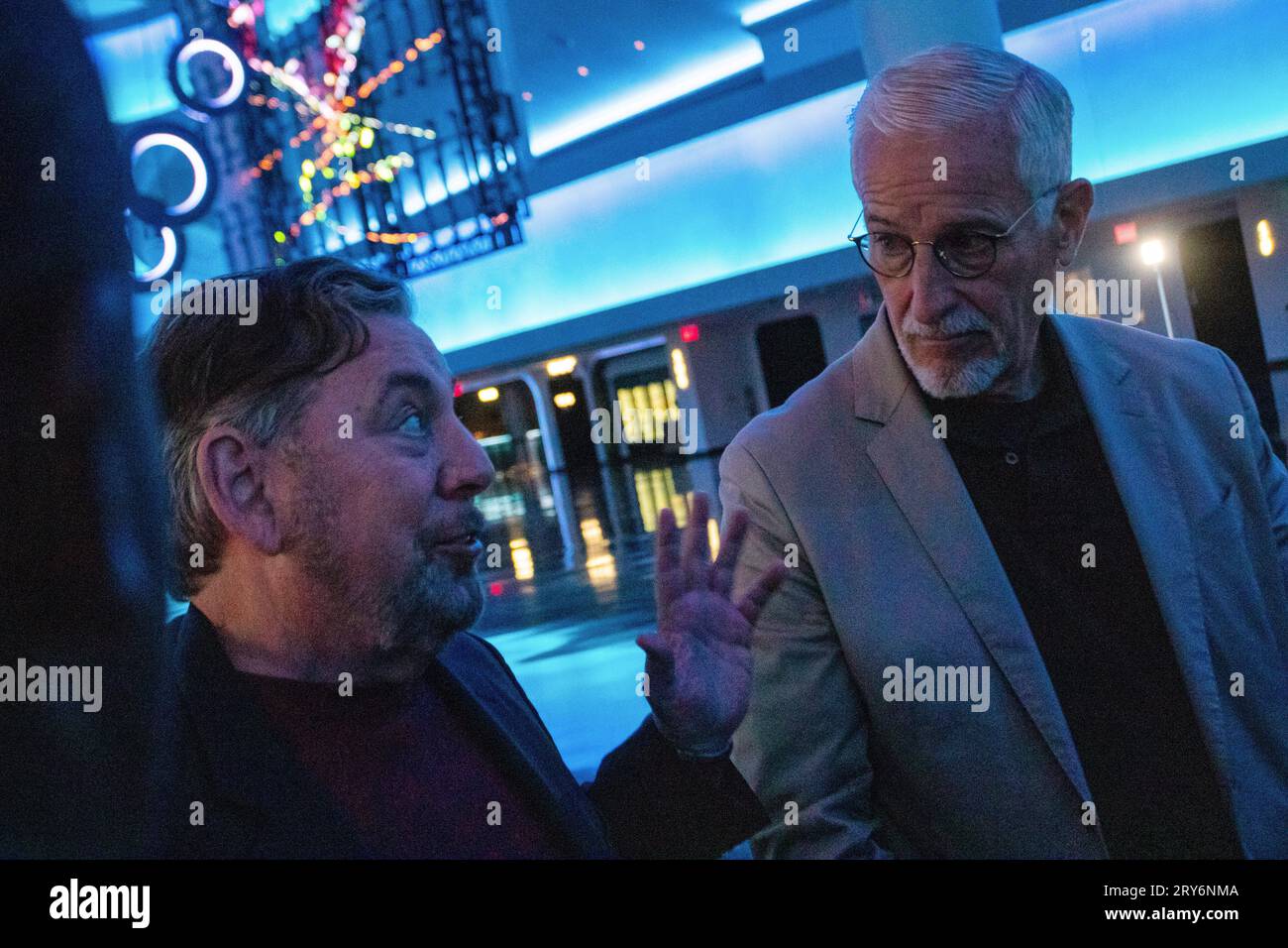 Madison Square Garden Executive Chairman James Dolan, left, and David ...