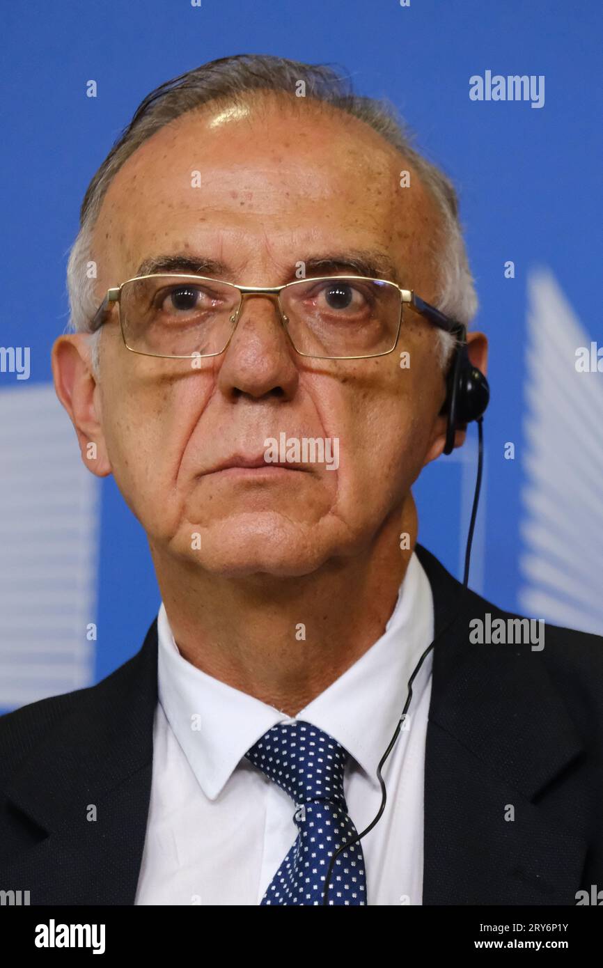 Brussels, Belgium. 29th Sep, 2023. EU Commissioner Ylva Johansson and ...