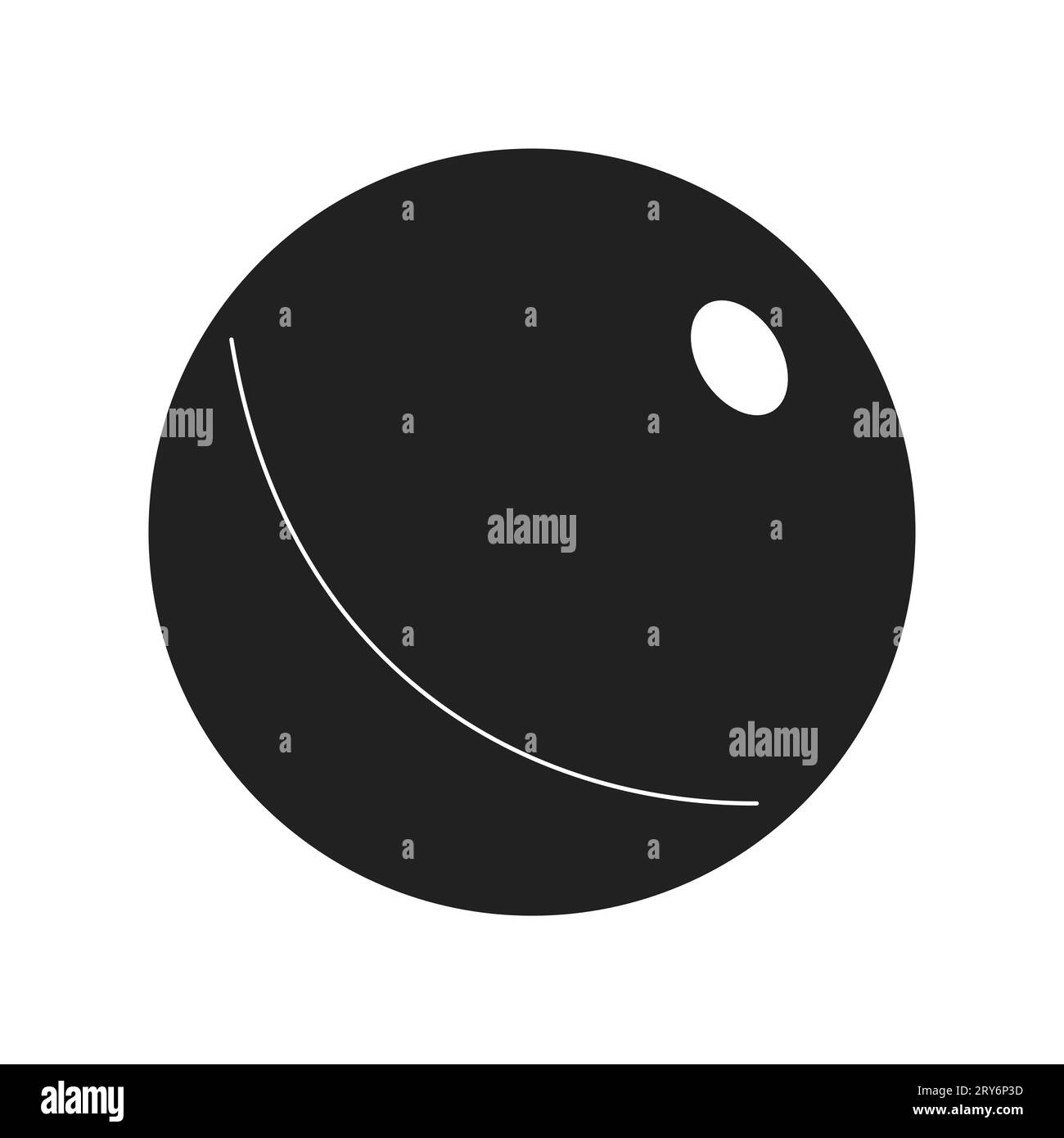 Rubber ball black and white 2D cartoon object Stock Vector Image & Art ...