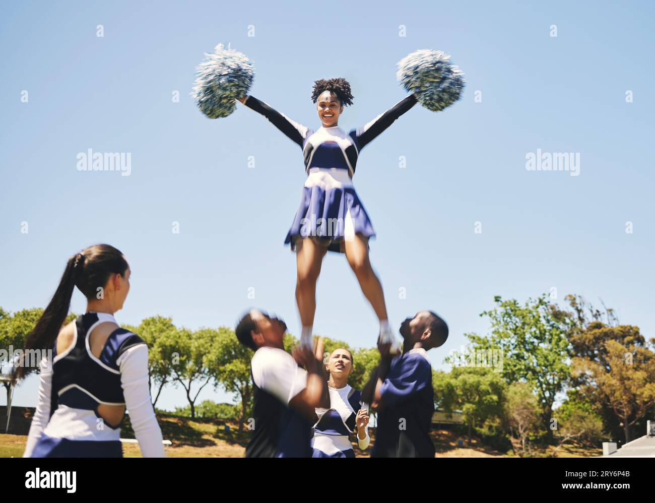 Dance students jump in air hi-res stock photography and images - Alamy