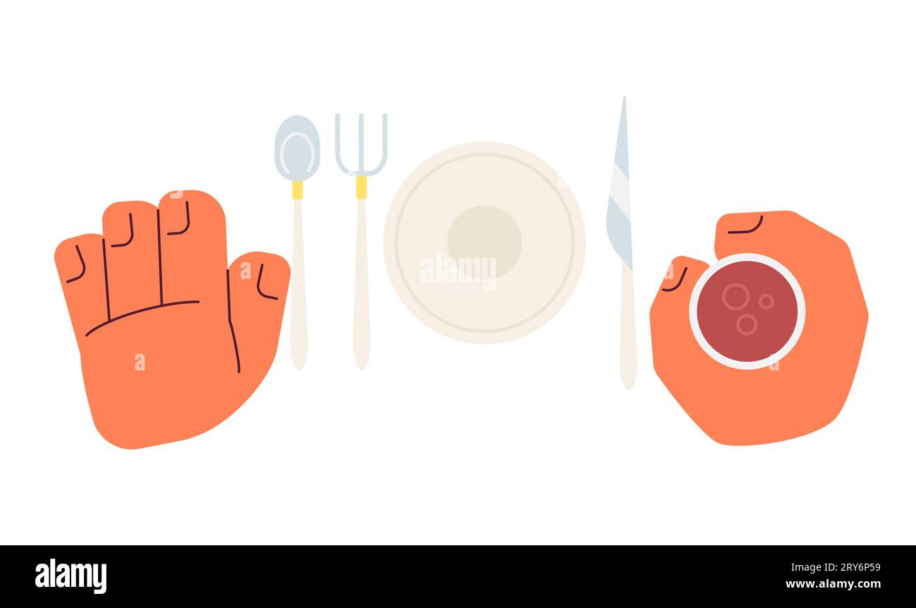 Overhead hands table Stock Vector Images - Alamy