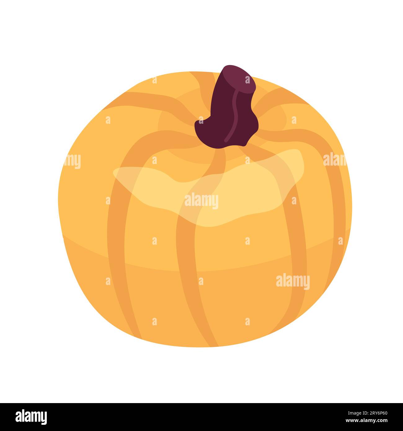 Organic pumpkin thanksgiving 2D cartoon object Stock Vector Image & Art ...
