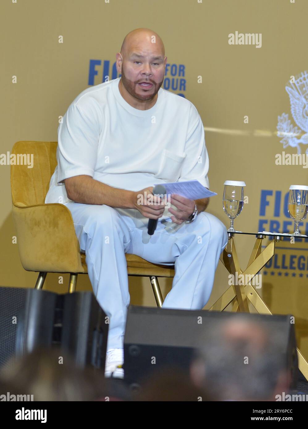 MIAMI, FLORIDA - SEPTEMBER 28: Rapper Fat Joe on stage during U.S. Vice ...