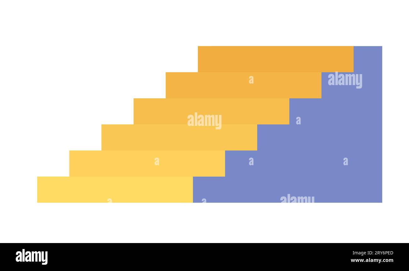 Side view aspirations stairway 2D cartoon object Stock Vector Image ...