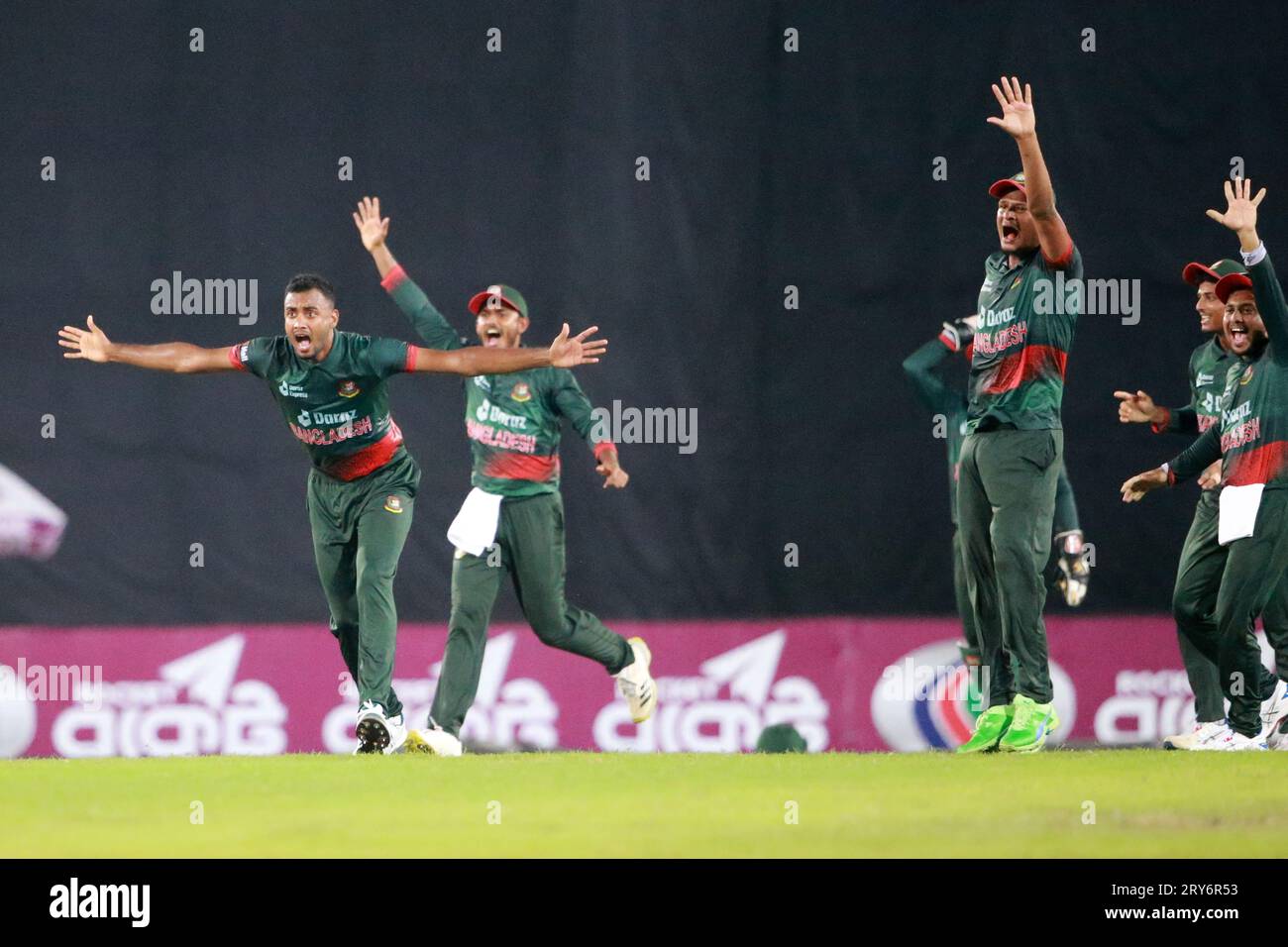 Bangladeshi pace bowler Shariful Islam during the Bangladesh and New ...