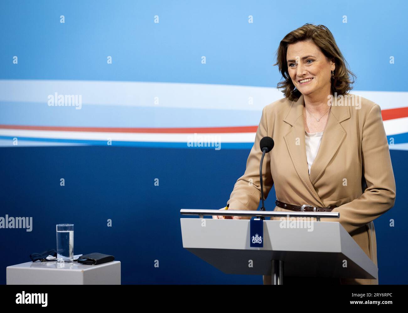 THE HAGUE - Deputy Prime Minister Karien van Gennip speaks to the press ...