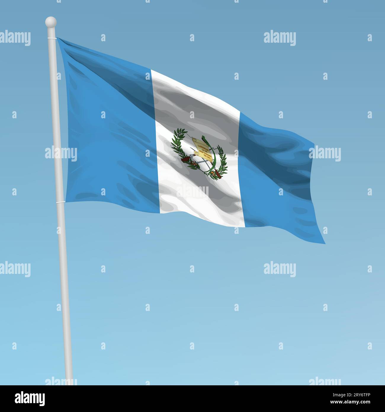 Flag guatemala sky Stock Vector Images - Alamy