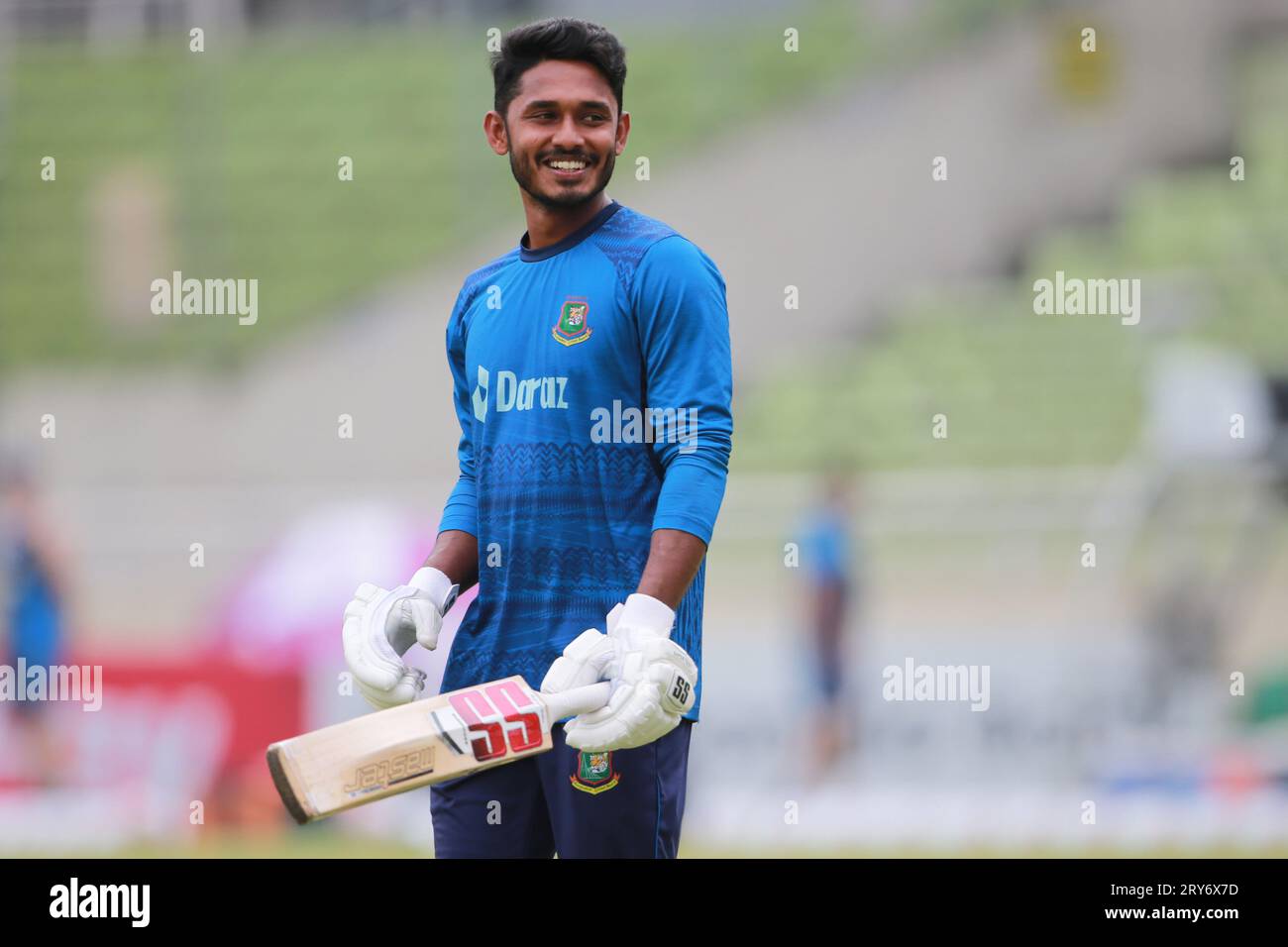 Tanzid Hasan Tamim during the Bangladesh and New Zealand 3rd ODI match ...