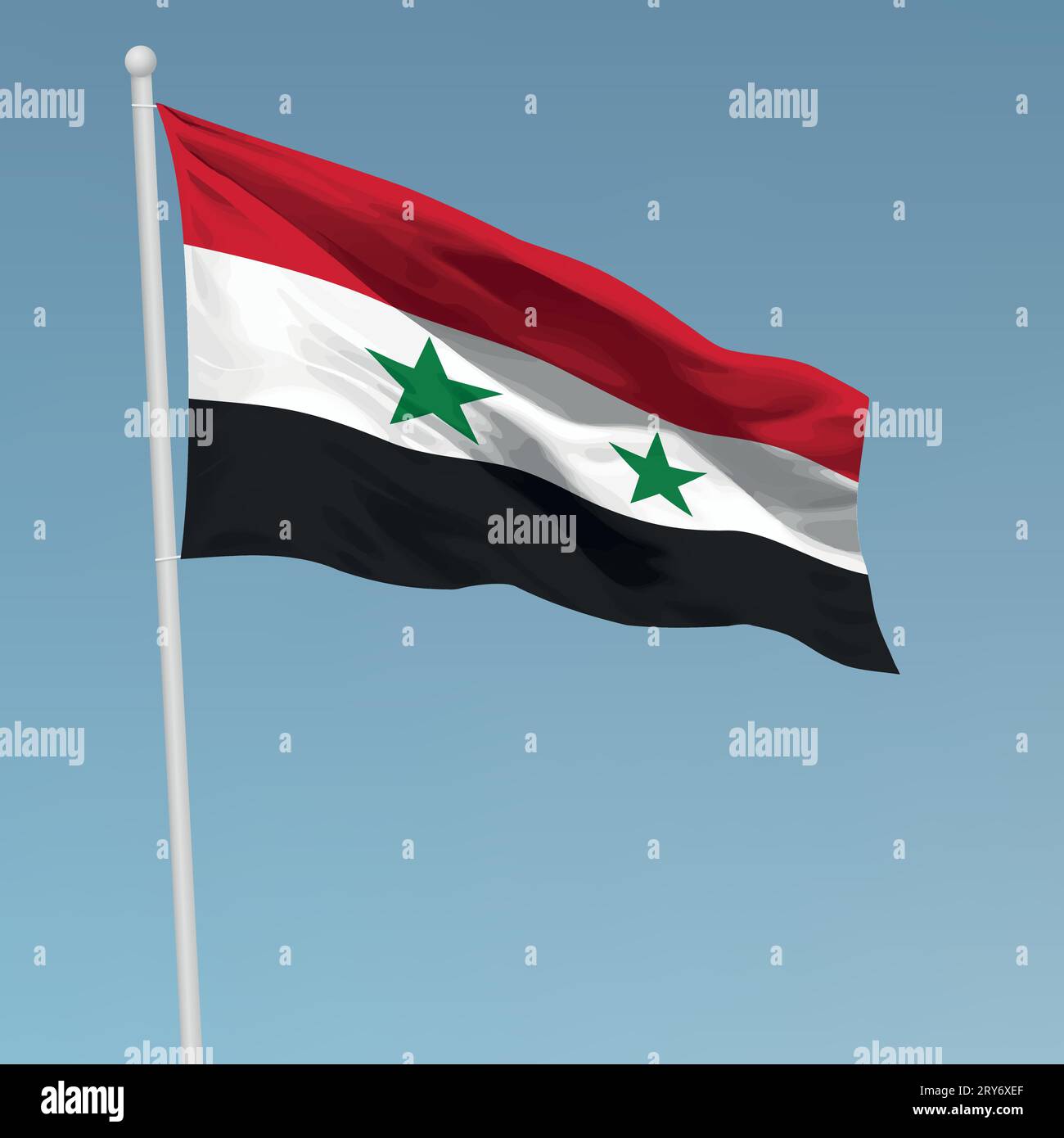 Syria flagpole vector hi-res stock photography and images - Alamy