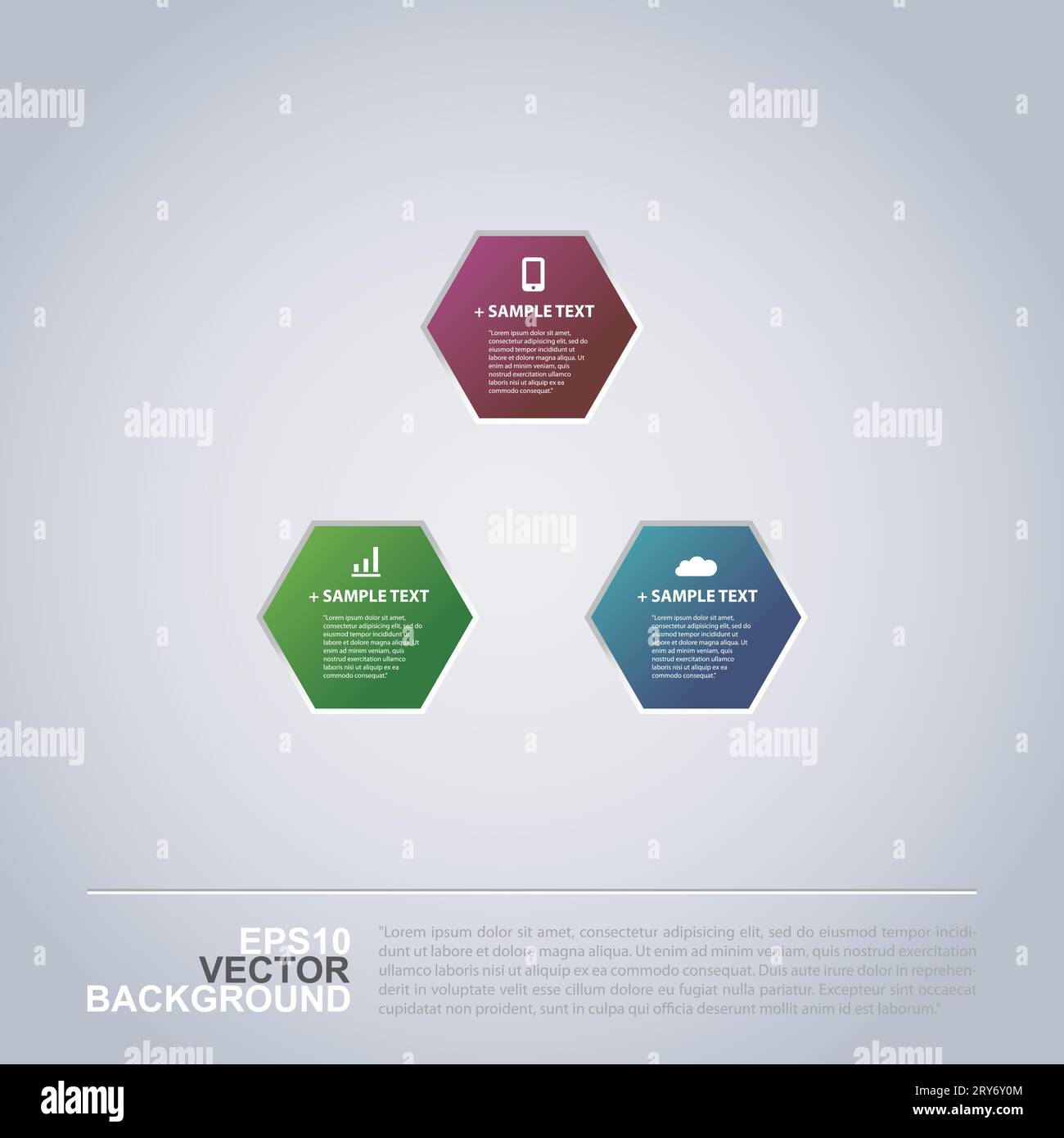 Minimal Paper Cut Infographics Design - Hexagons Stock Vector Image ...