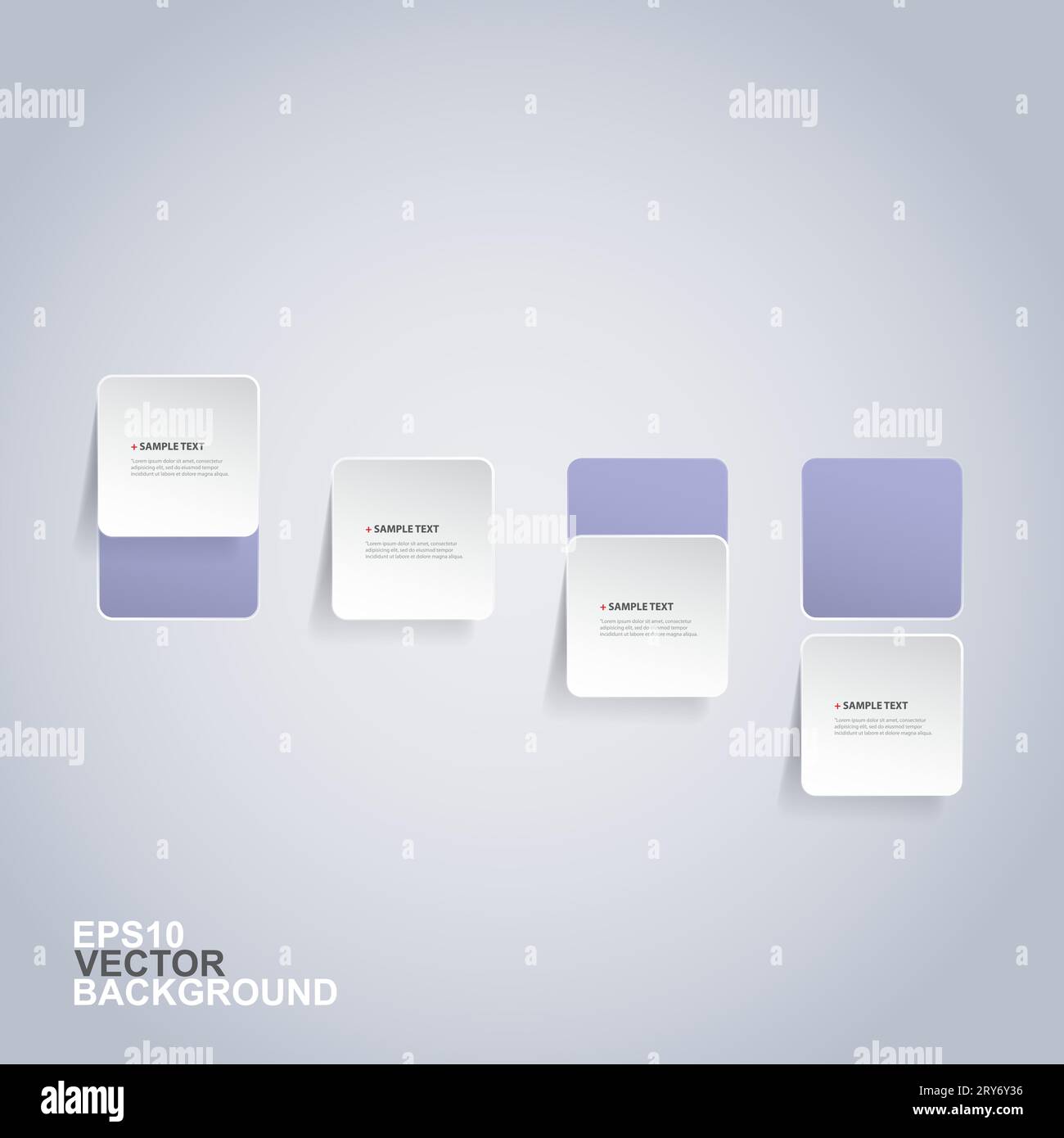 Minimal Paper Cut Infographics Design - Round Squares Stock Vector ...