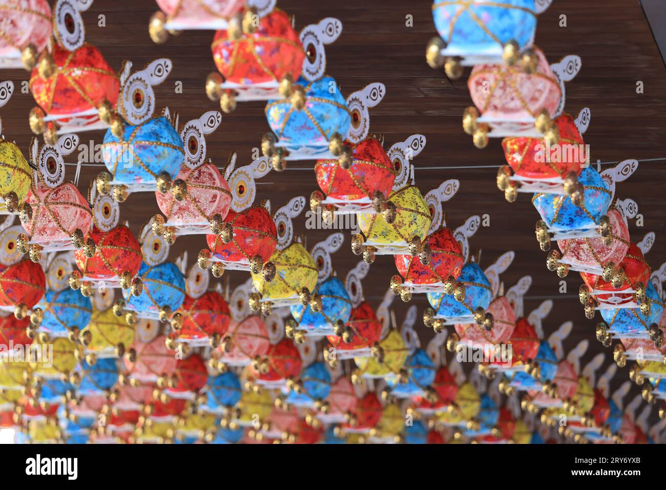 traditional paper lantern in mid autumn festival market at Hong Kong ...