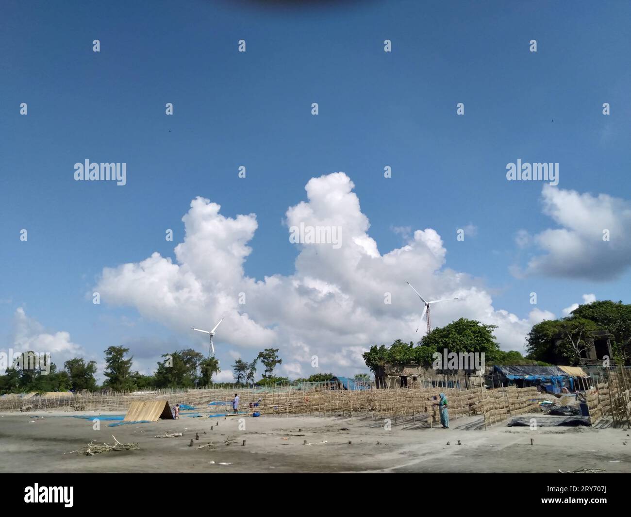 Wind mill at bakkhali hi-res stock photography and images - Alamy