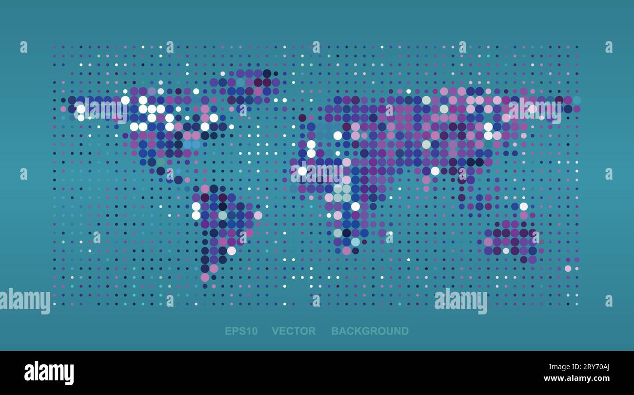 Dotted Map Design - Colorful World Map Stock Vector Image & Art - Alamy