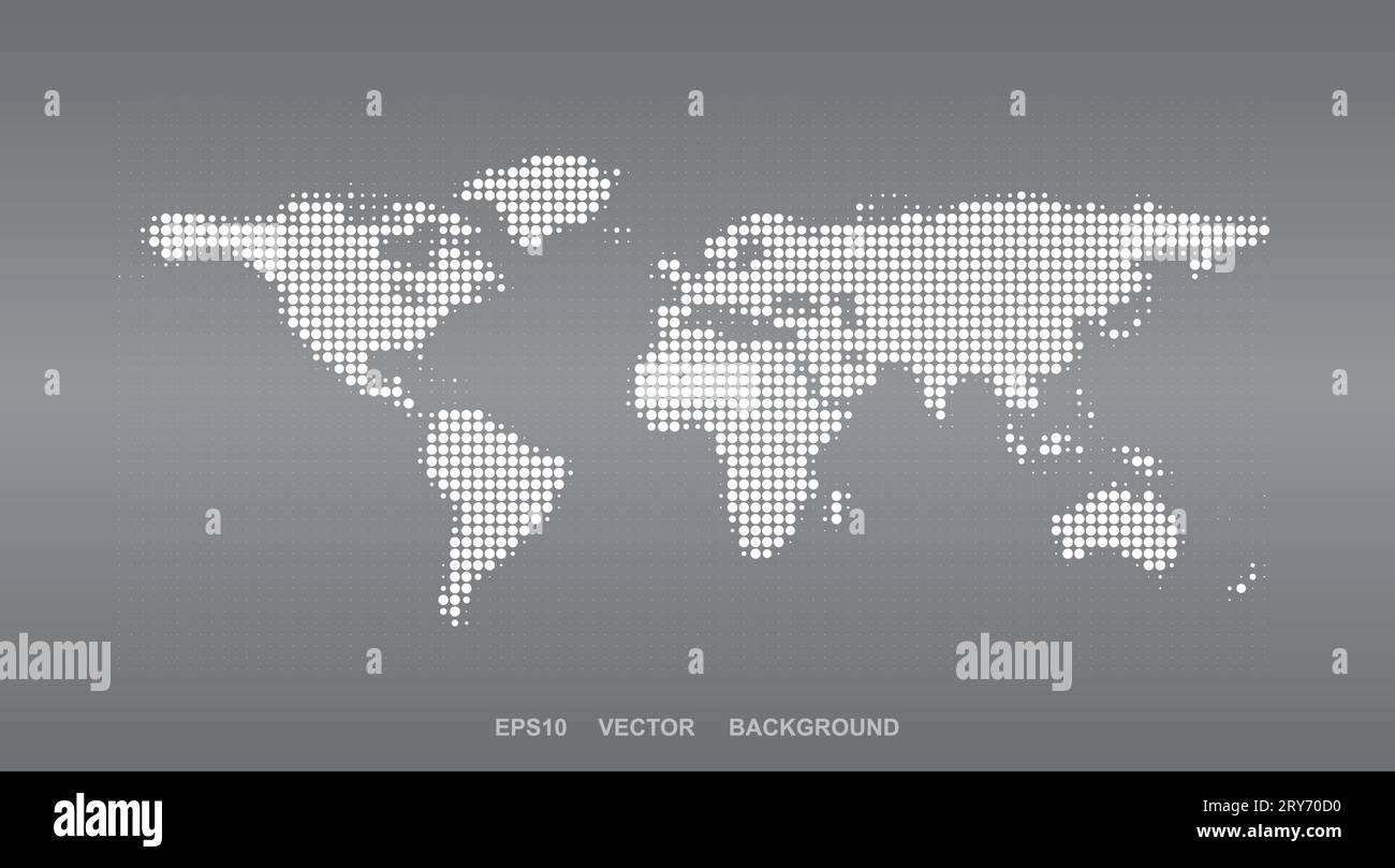 Dotted Map Design - Halftone World Map Stock Vector Image & Art - Alamy