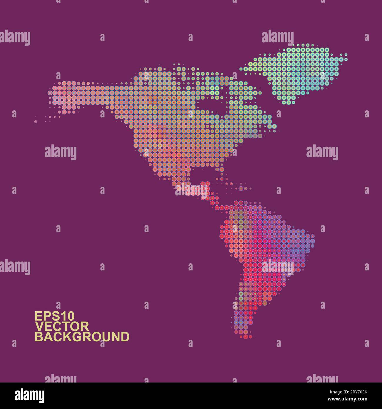 Dotted Map Design - Colorful Map of America Stock Vector Image & Art ...