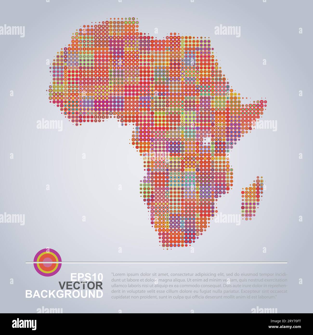 Dotted Map Design - Colorful Map of Africa Stock Vector Image & Art - Alamy