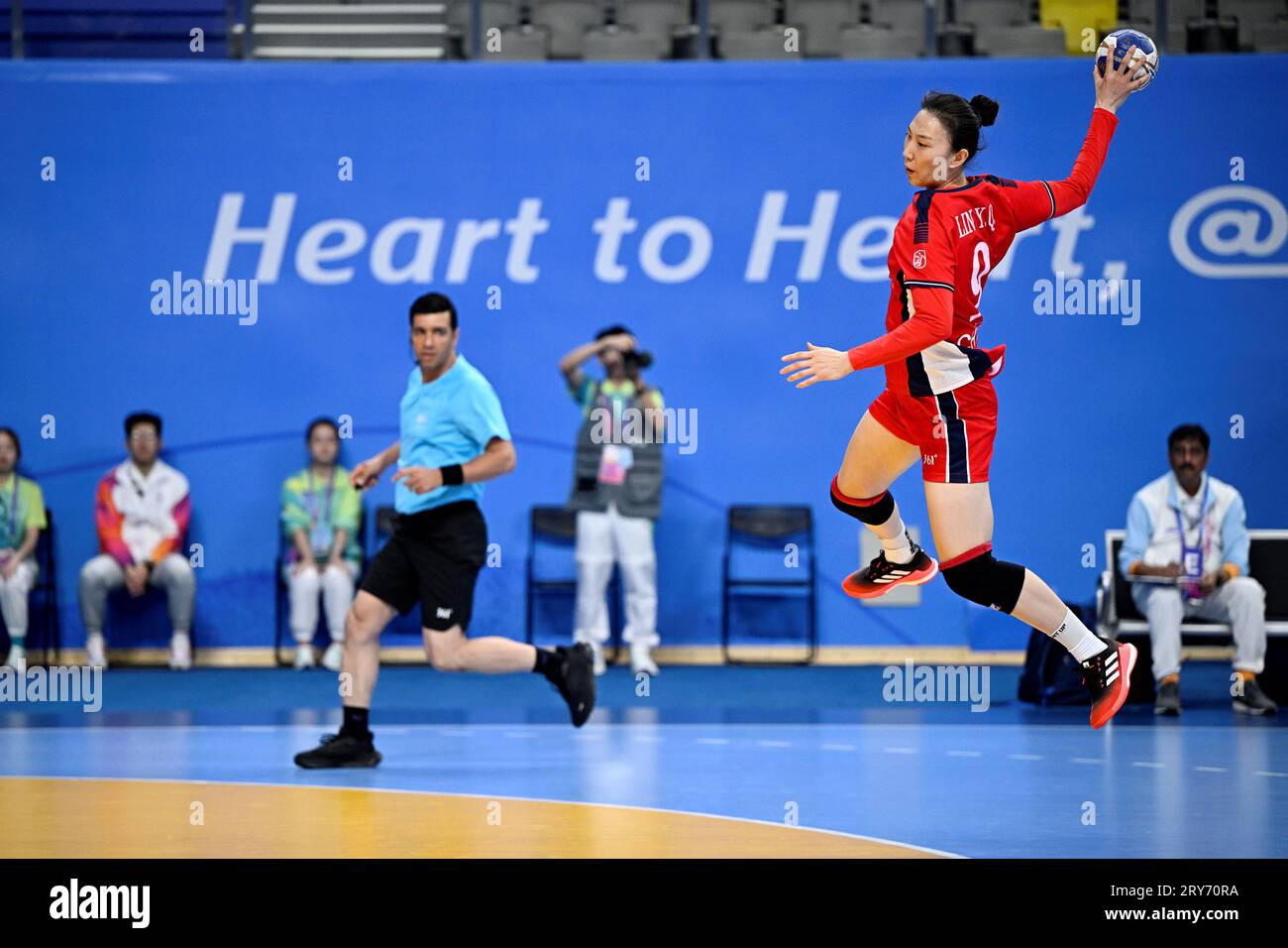 Hangzhou, China's Zhejiang Province. 29th Sep, 2023. Lin Yanqun of ...