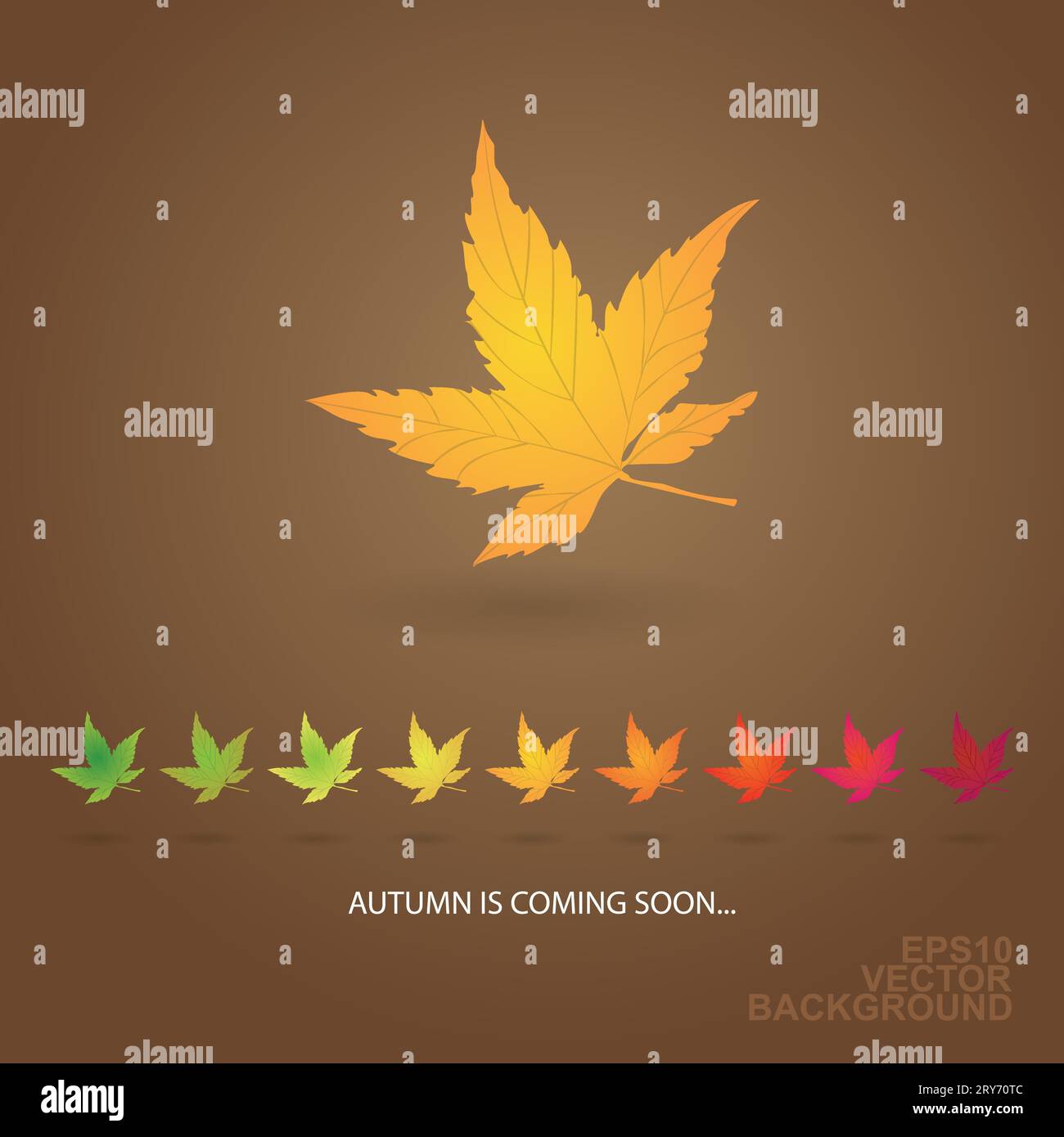 Autumn is Coming - Background with Leaves Stock Vector Image & Art - Alamy