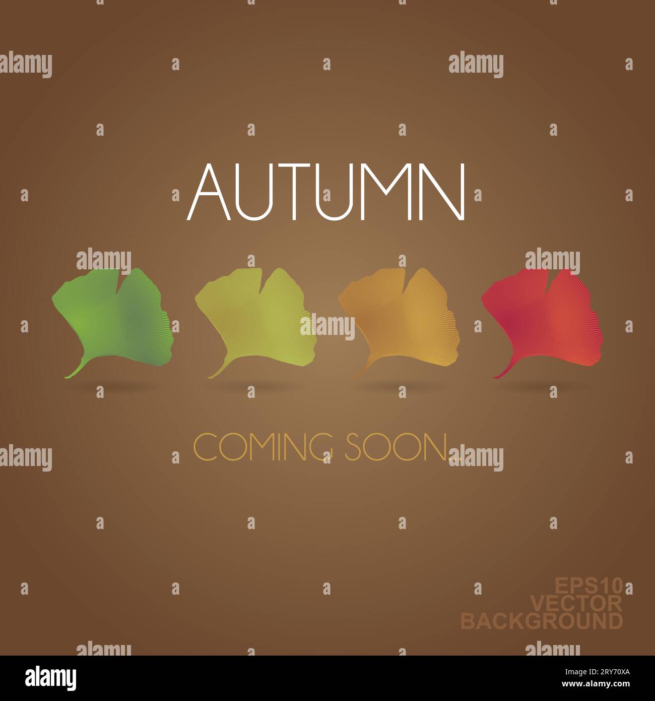 Autumn is Coming - Background with Leaves Stock Vector Image & Art - Alamy