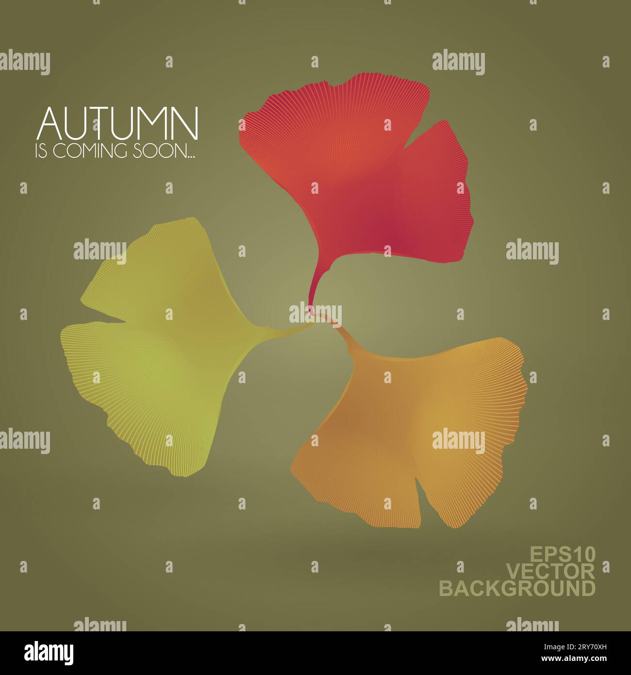 Autumn is Coming - Background with Leaves Stock Vector Image & Art - Alamy