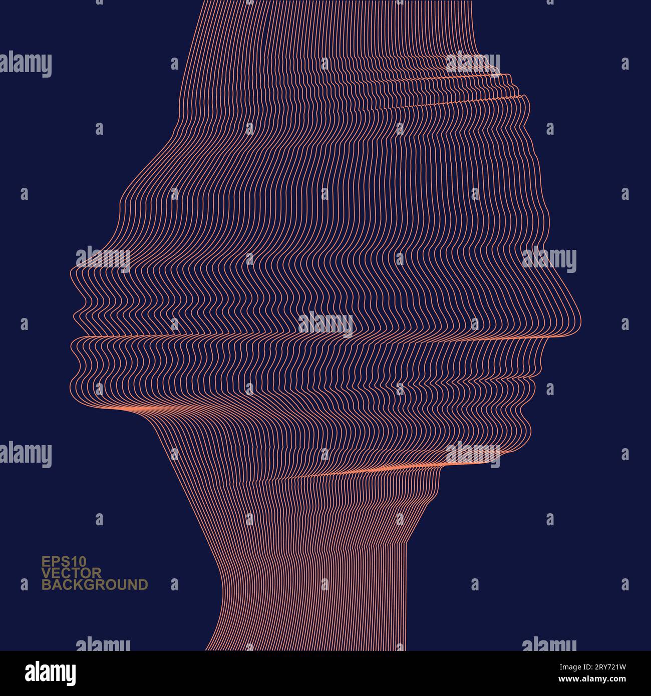Abstract Background with Faces Silhouette Stock Vector Image & Art - Alamy