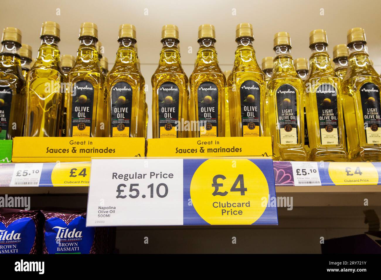 Exeter Vale Tesco Extra superstore club card signage inside the ...