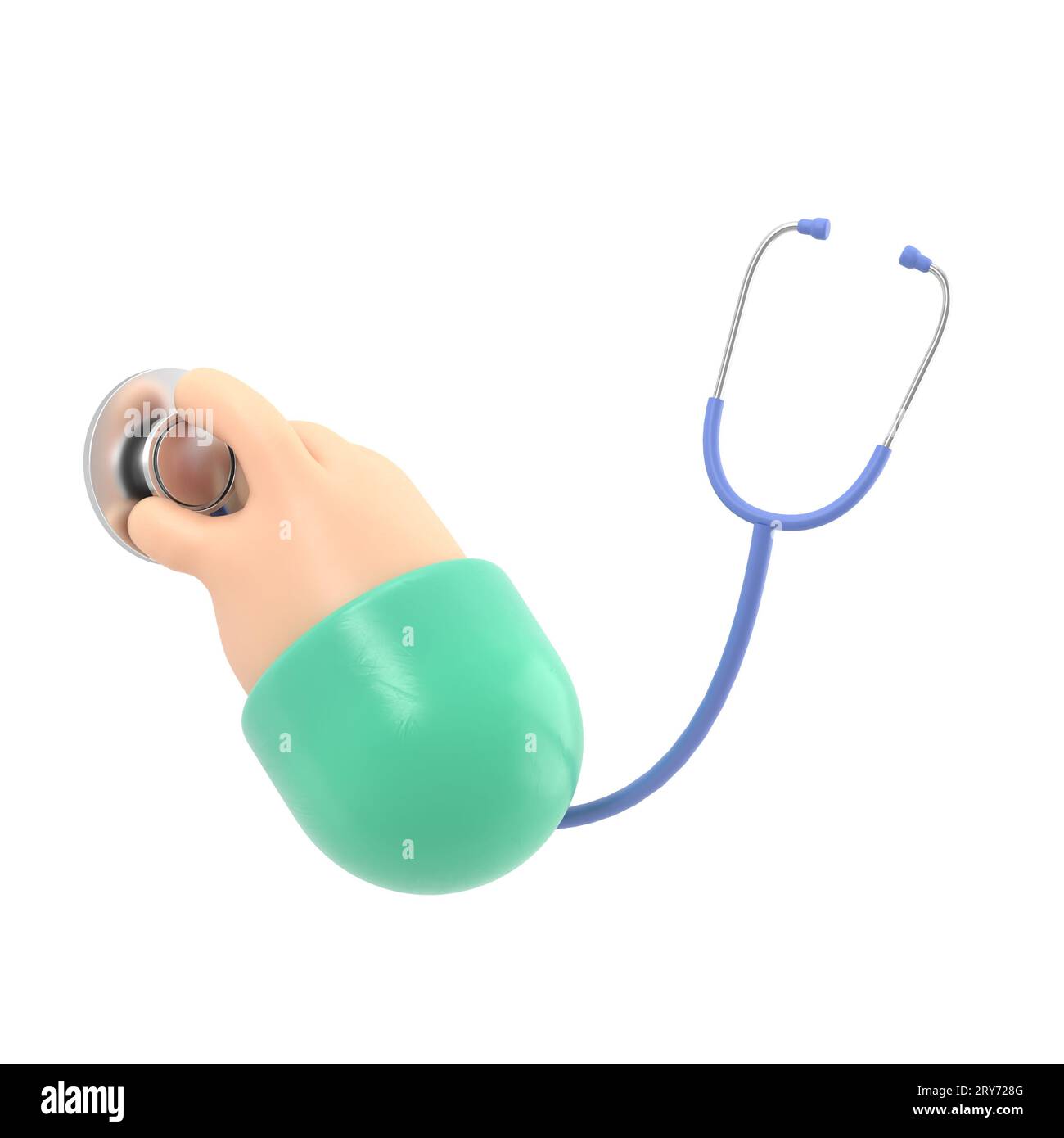 Cartoon Gesture Icon Mockup.3d rendering. Doctor cartoon hand with ...