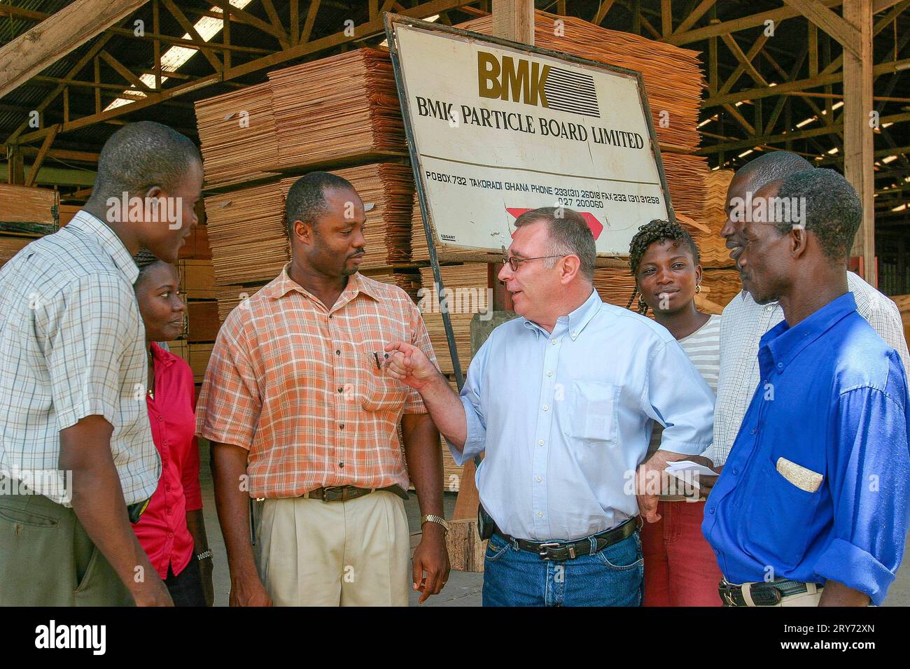 Ghana, Takoradi. Instruction of local managers of timberfactory BMK by ...