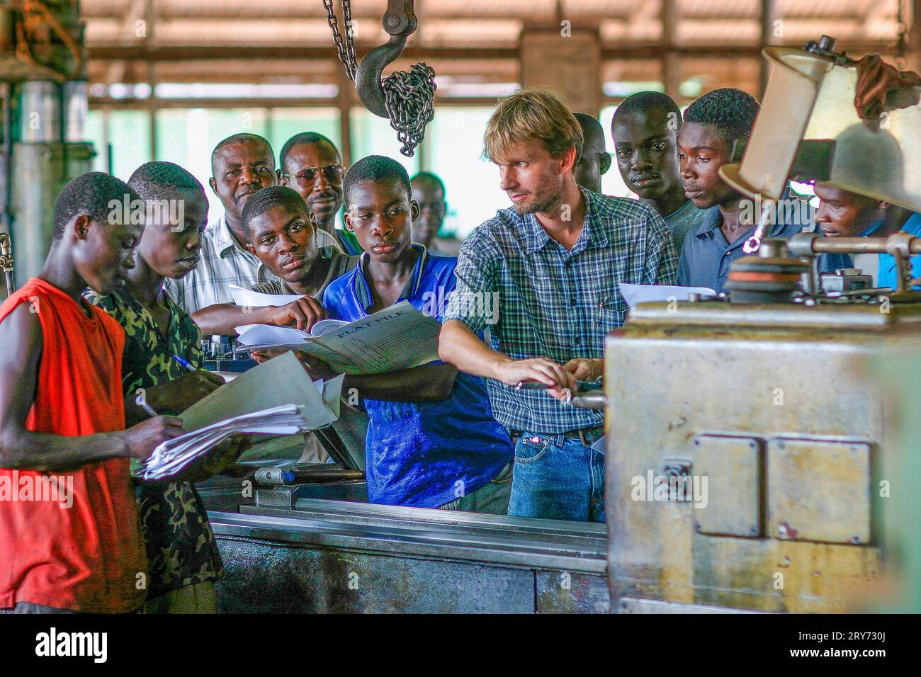Ghana, Samreboi. Samartex timberfactory. An expat from Holland teaches ...
