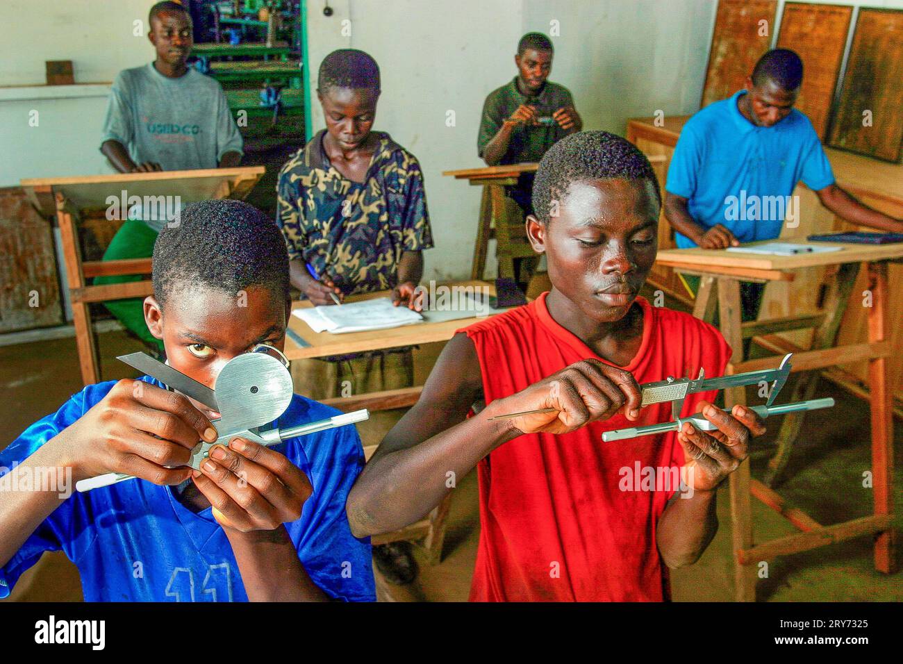 Ghana, Samreboi. Samartex timberfactory. An expat from Holland teaches ...