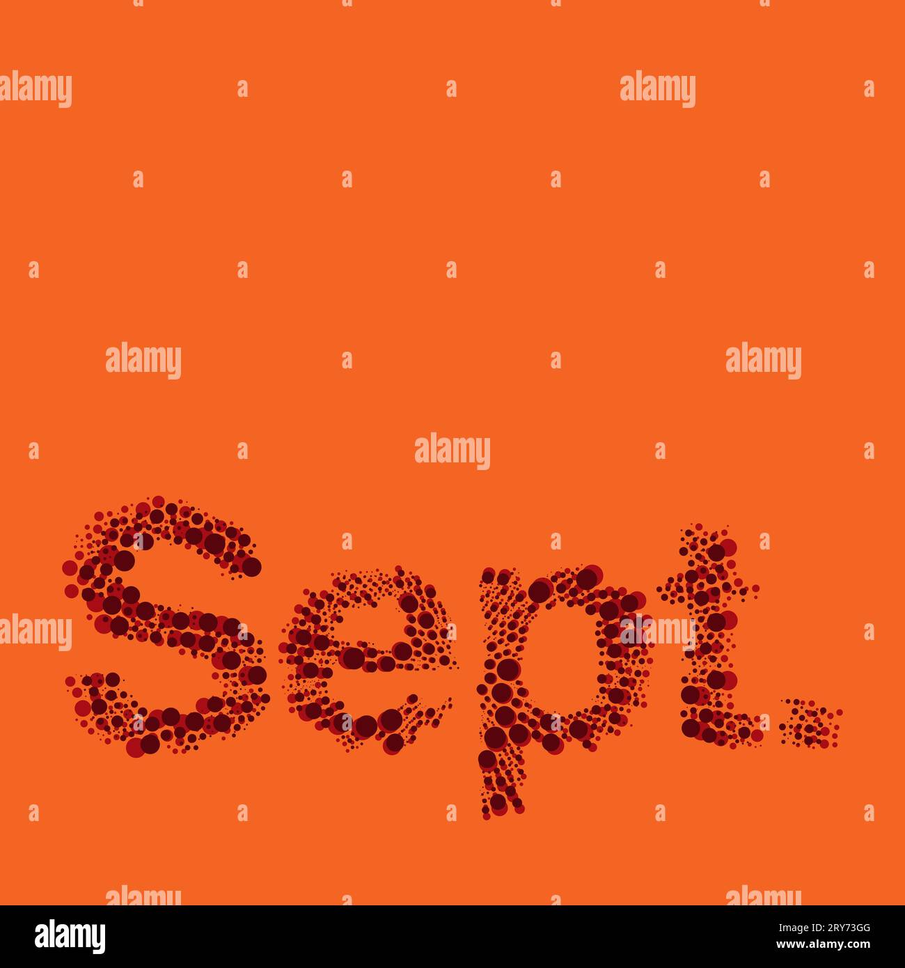 Abstract Dotted Calendar Elements Design Template - Months, September ...