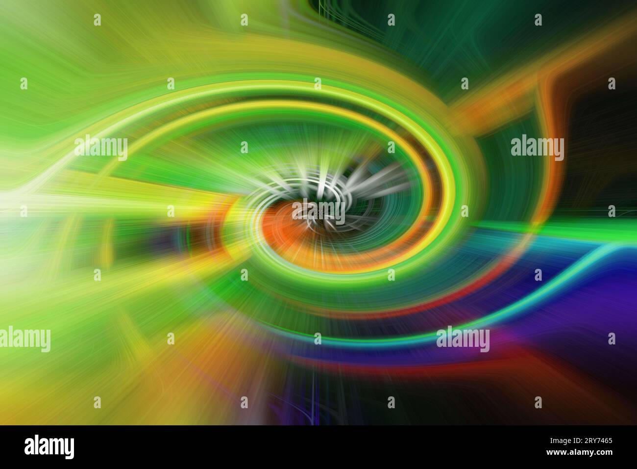 twilight paints an abstract light circle, infusing it with radiance ...