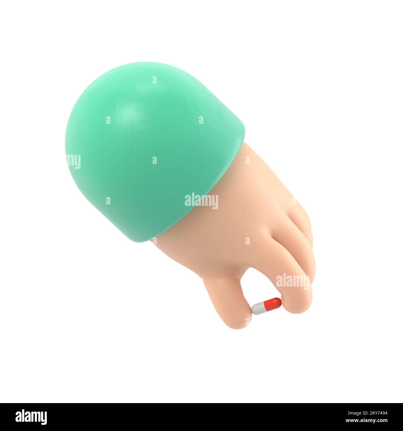 Pills in hand. Doctor hold of capsule fingers. Take painkillers ...