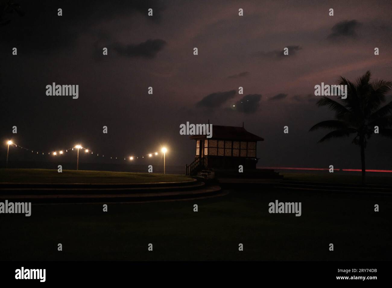 tiny house sunset landscape Stock Photo - Alamy