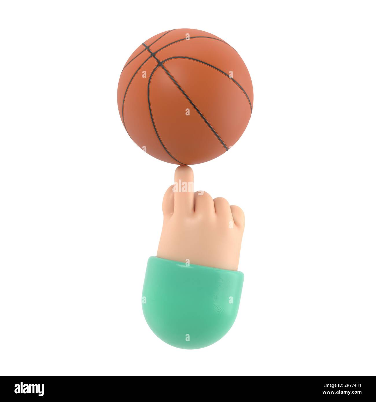 Cartoon Gesture Icon Mockup.3d businessman's hand is spinning a ...