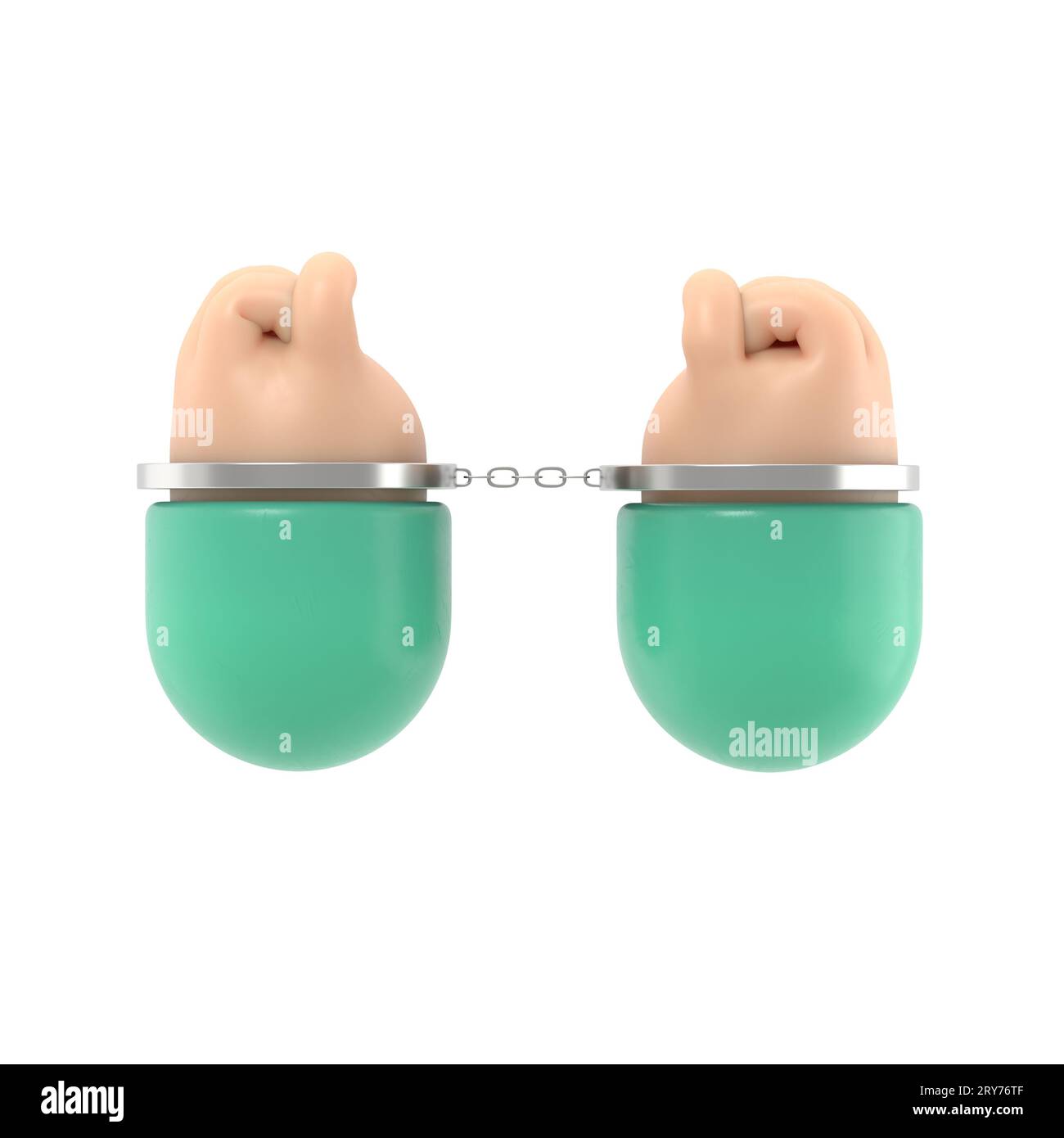 Hands in handcuffs sketch style. Human in jail. Prisoner concept. 3d ...