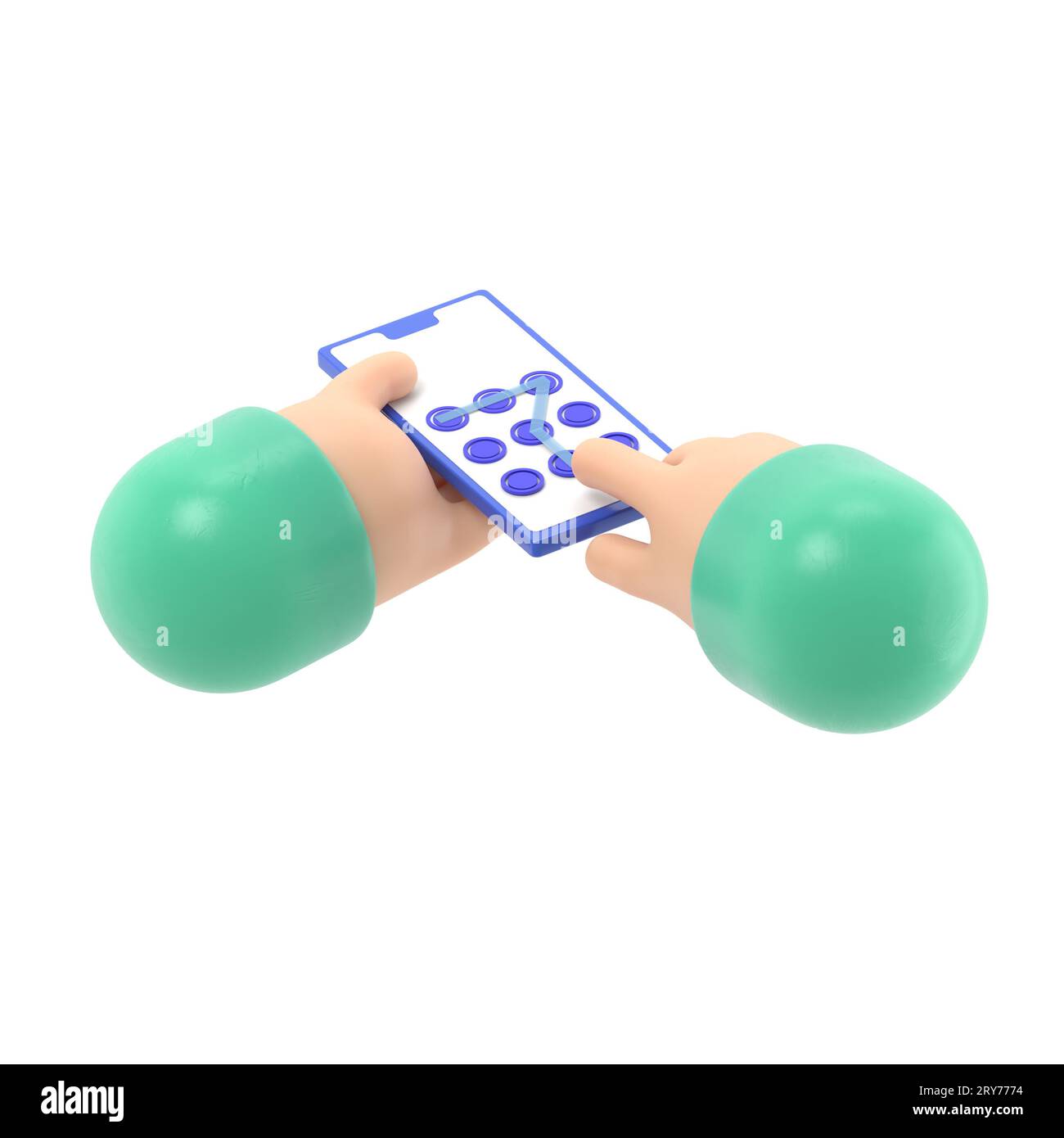 Unlock screen. Smartphone screen. Graphic pattern as a symbol of ...