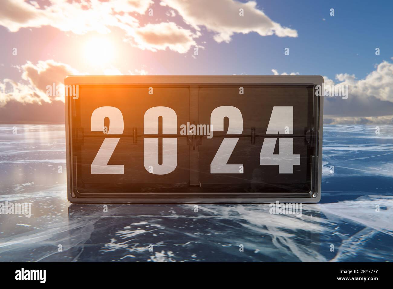 2024 new year. flip clock 2024 new year, Start new year 2024 with goal plan and concept, action ...