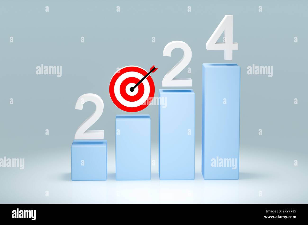 2024 Bar chart and growing up. economic and financial growth in 2024 ...