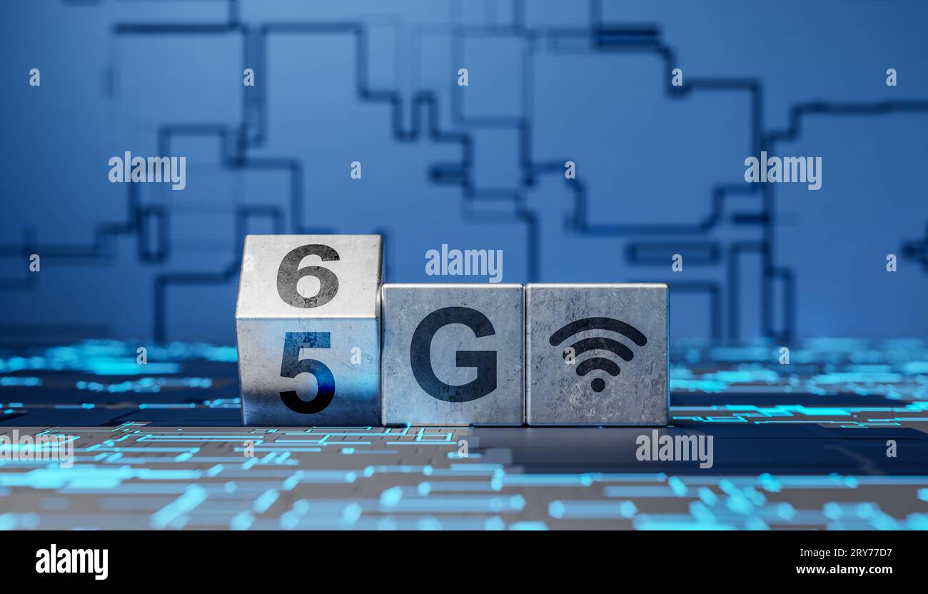 Technology transformation change from 5G to 6G. Computer system and system equipment. 5G to 6G ...